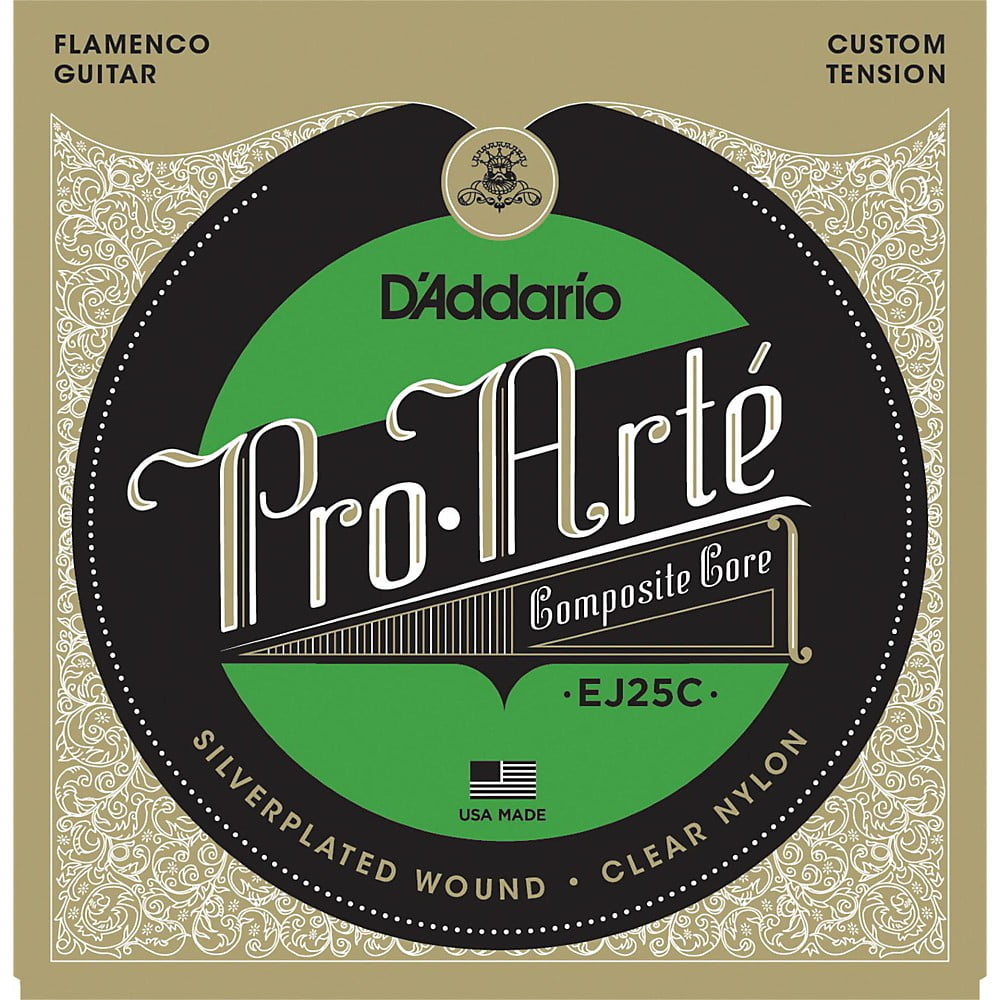 D'Addario EJ25C Pro-Arte Clear Nylon Composite Flamenco Guitar Strings ...