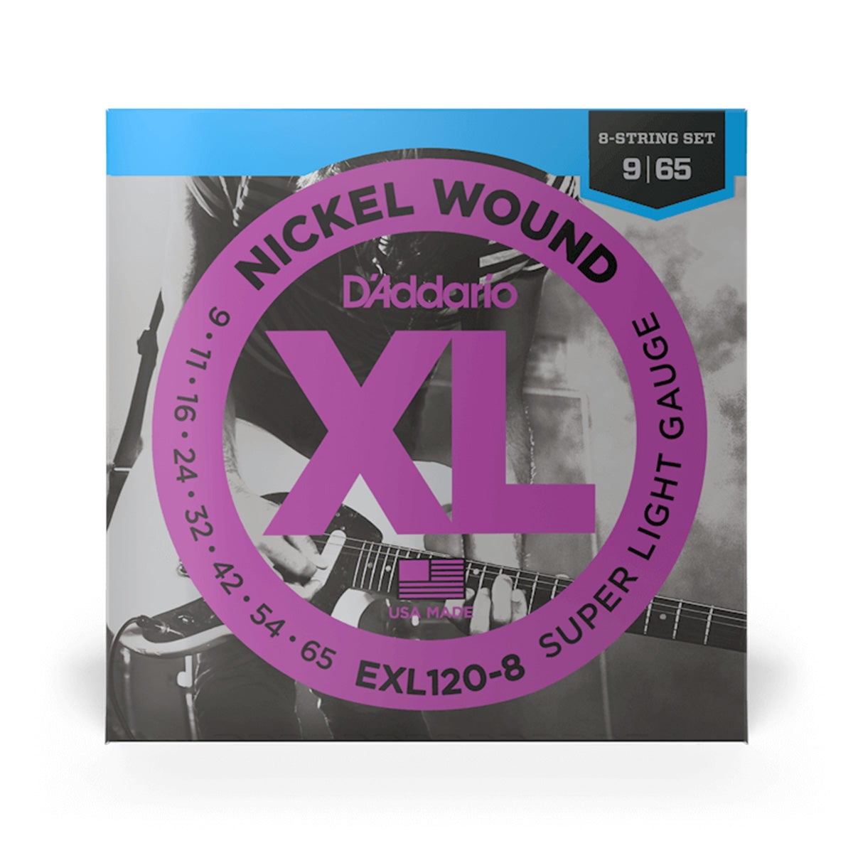 D'Addario EXL120-8 XL Nickel Wound Electric Guitar Strings for 8-String ...