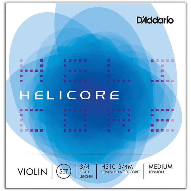 D'Addario Helicore Violin String Set, 3/4 Scale, Medium Tension ...