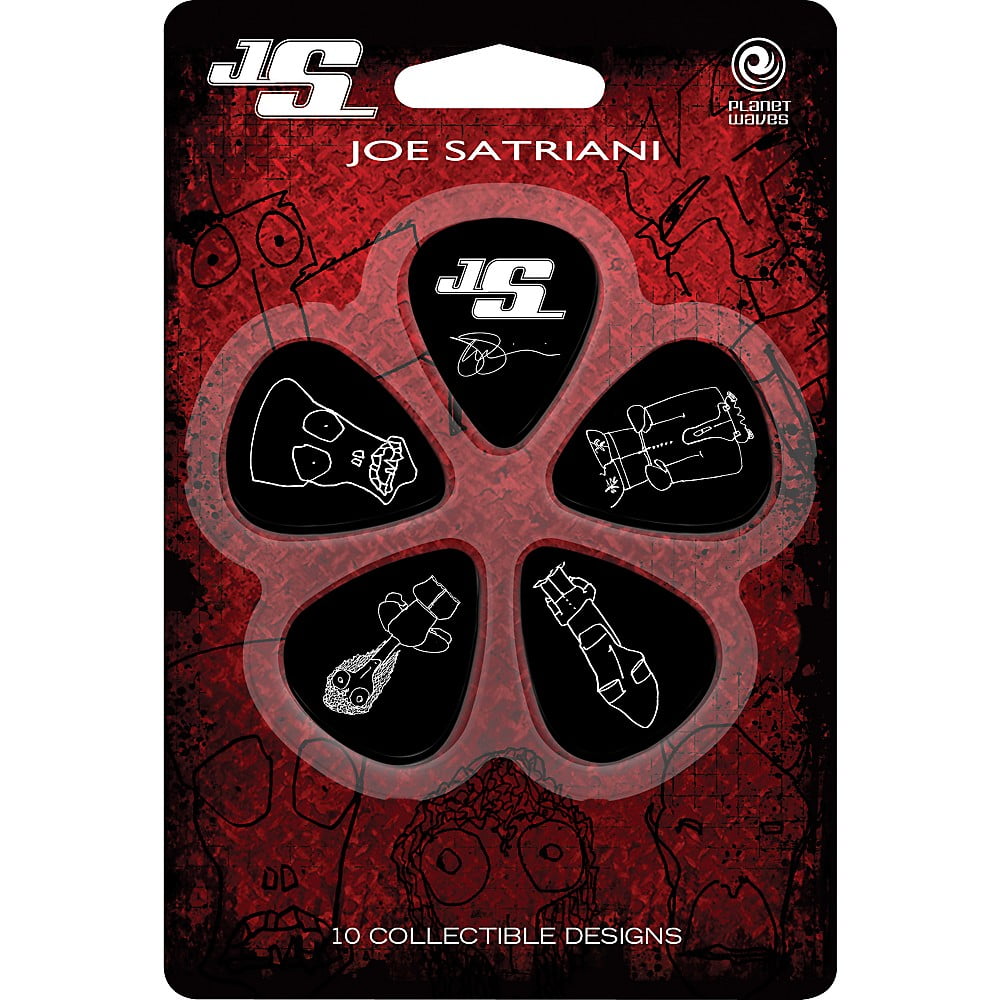Planet Waves Joe Satriani Guitar Picks Black 10 Pack Medium