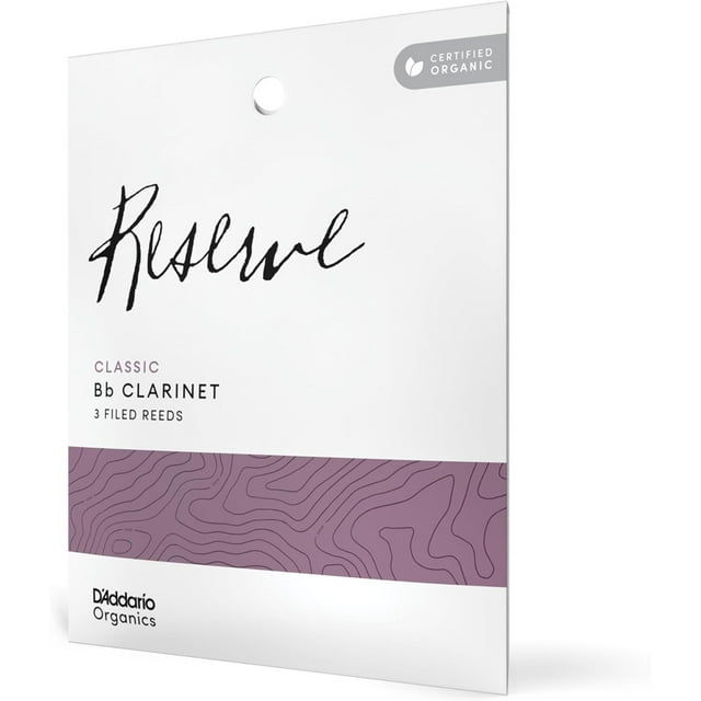 D'Addario Organic Reserve Classic Bb Clarinet Reeds, Strength 3.0, 3 ...