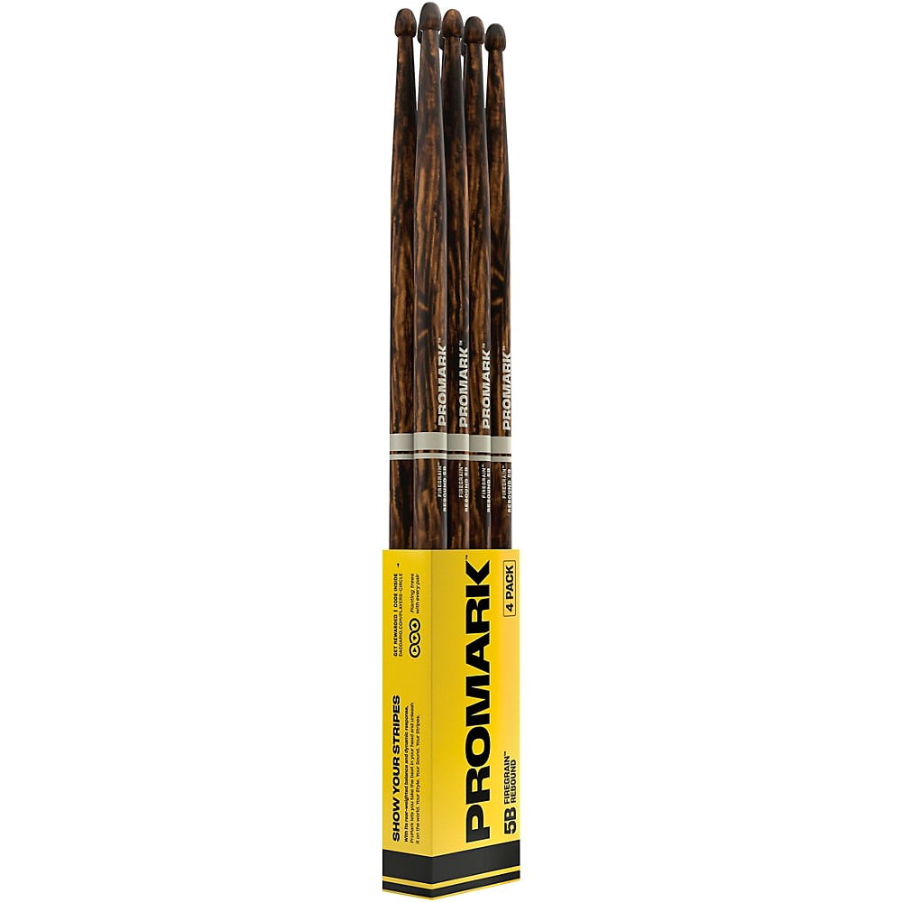 ProMark Rebound 5B FireGrain Hickory Drumsticks, Acorn Wood Tip, 4-Pack - Walmart.com