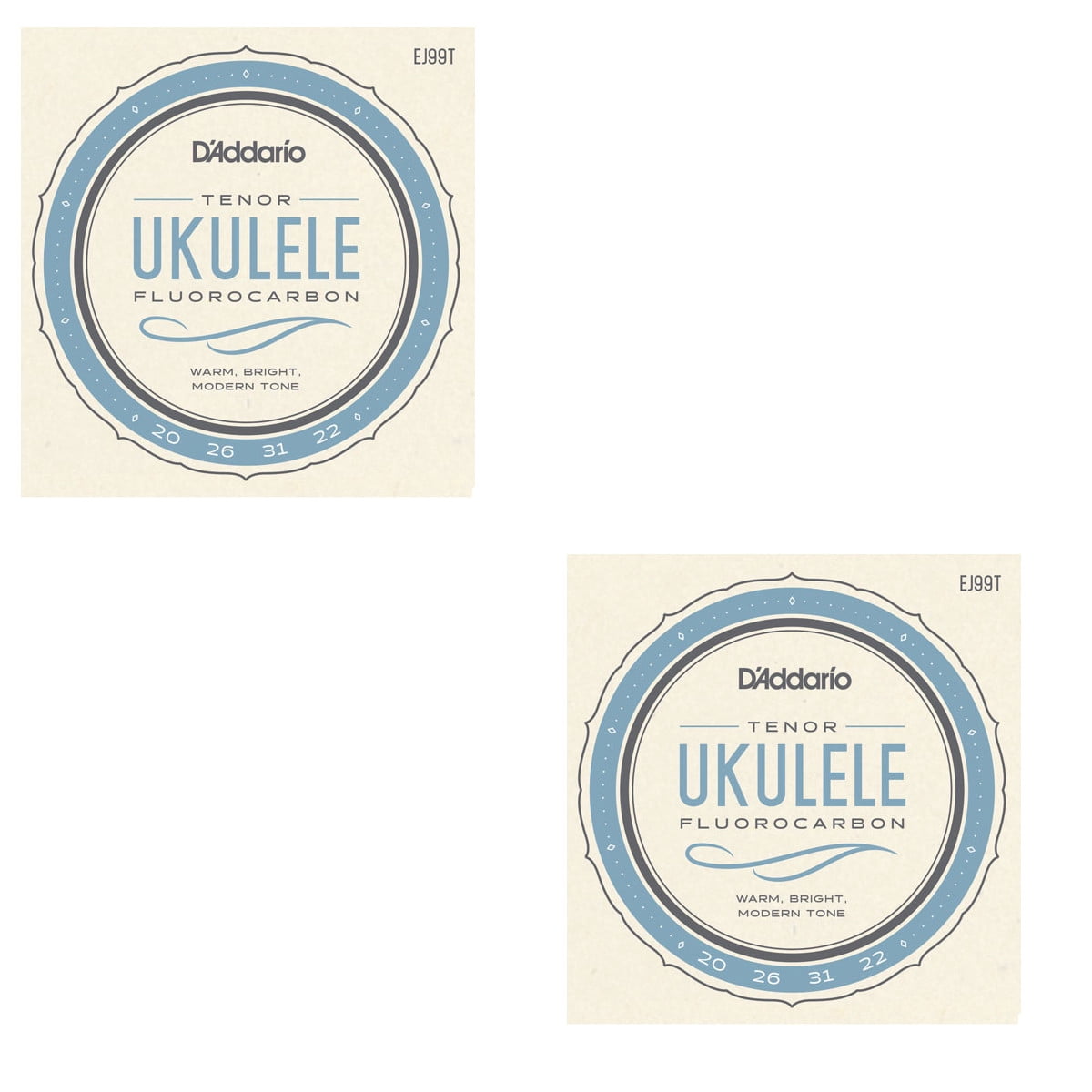 D'Addario Ukulele Strings 2-Pack Fluorcarbon EJ99T Uke Tenor Pro-arte ...