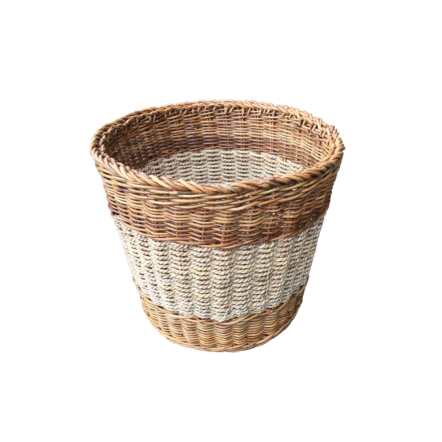 D-Art Collection Arurog Abaca Wicker/Rattan and Seagrass Basket in ...
