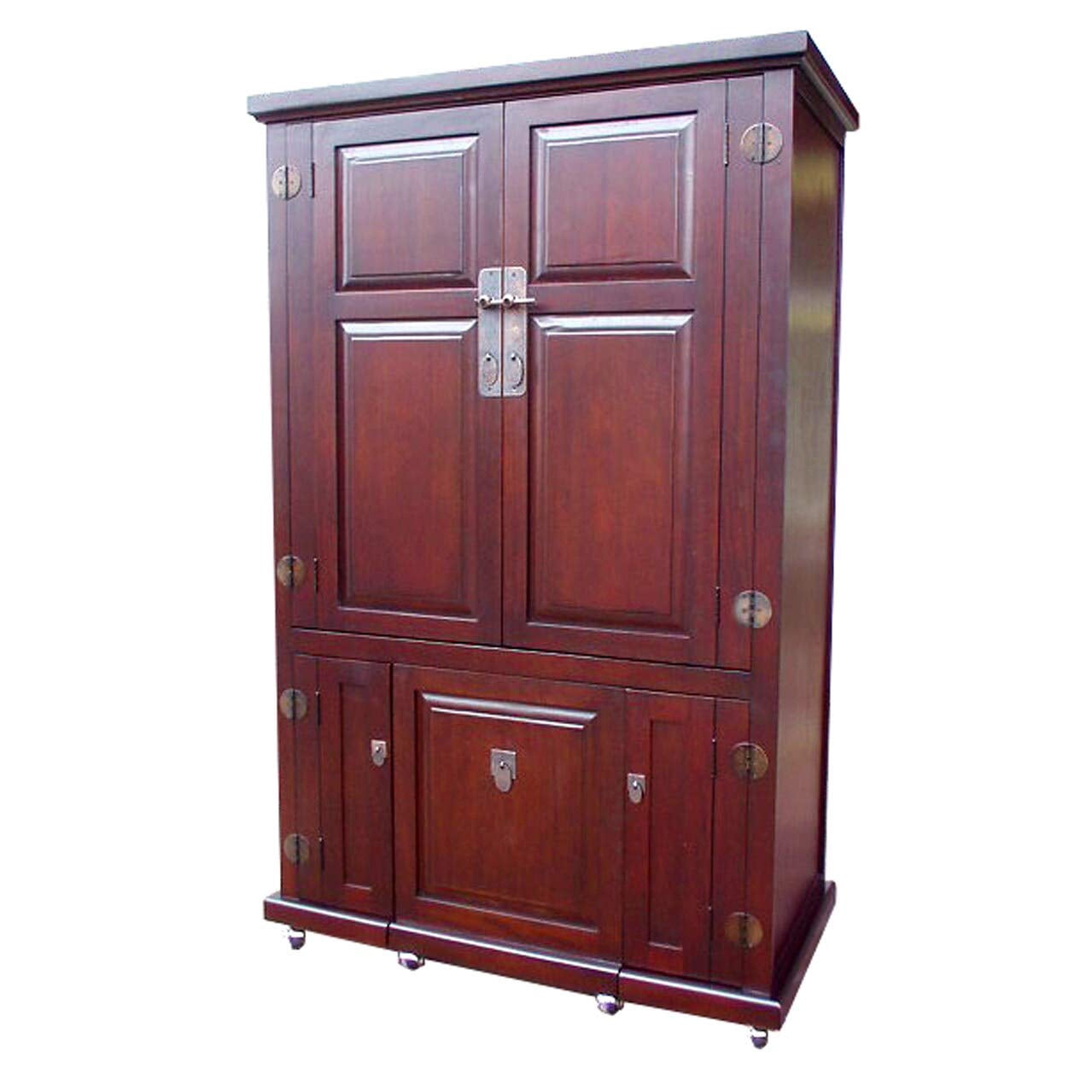 D-Art Collection Mahogany Computer Armoire with Pull Out Seat - Walmart.com