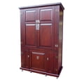 D-Art Collection Mahogany Computer Armoire with Pull Out Seat - Walmart.com