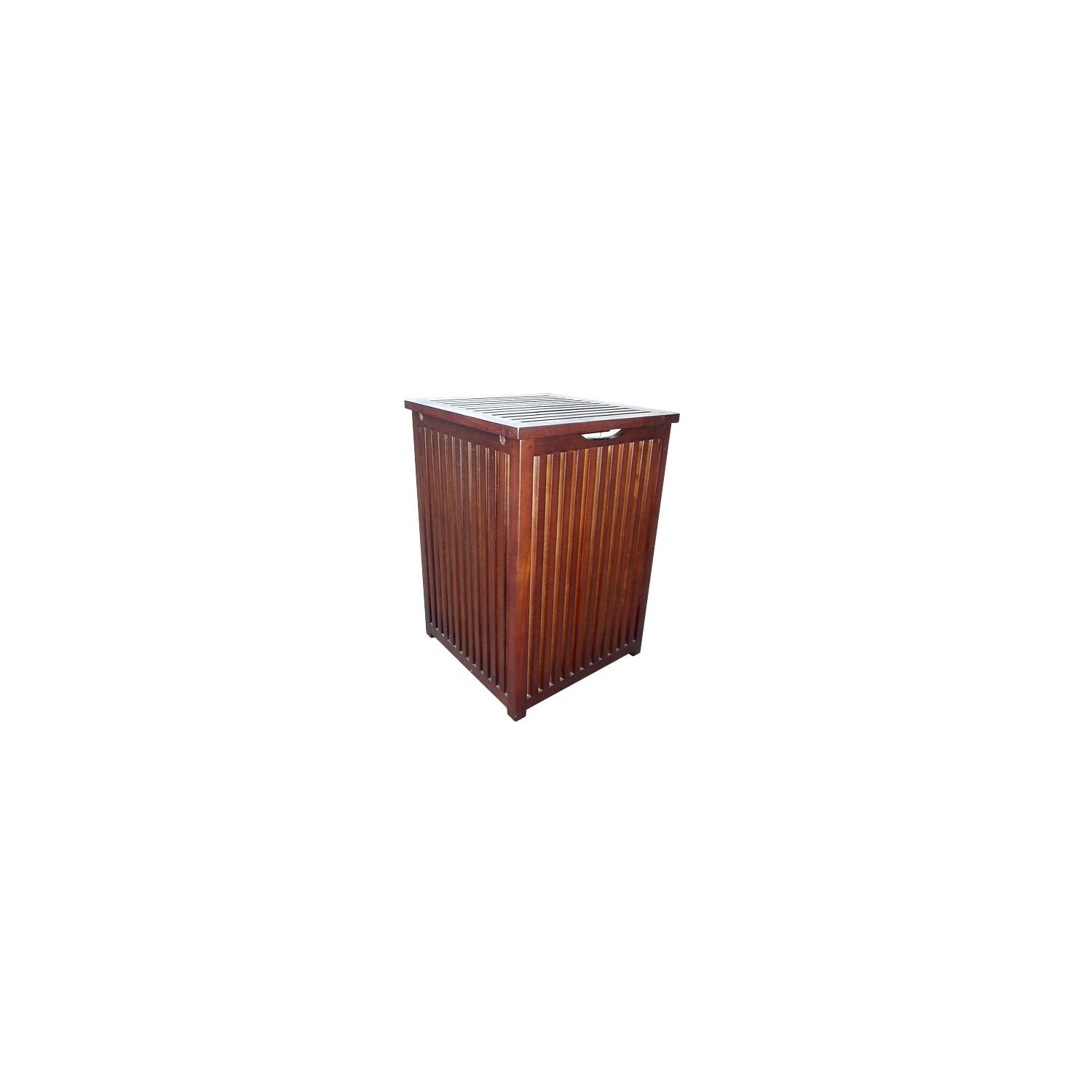 D-Art Collection Solid Mahogany Wood Colonial Hamper Laundry Box in ...