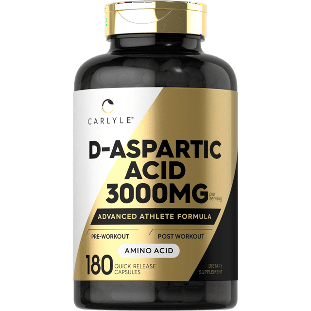 Carlyle D Aspartic Acid 3000mg | 180 Capsules | Advanced Athlete ...