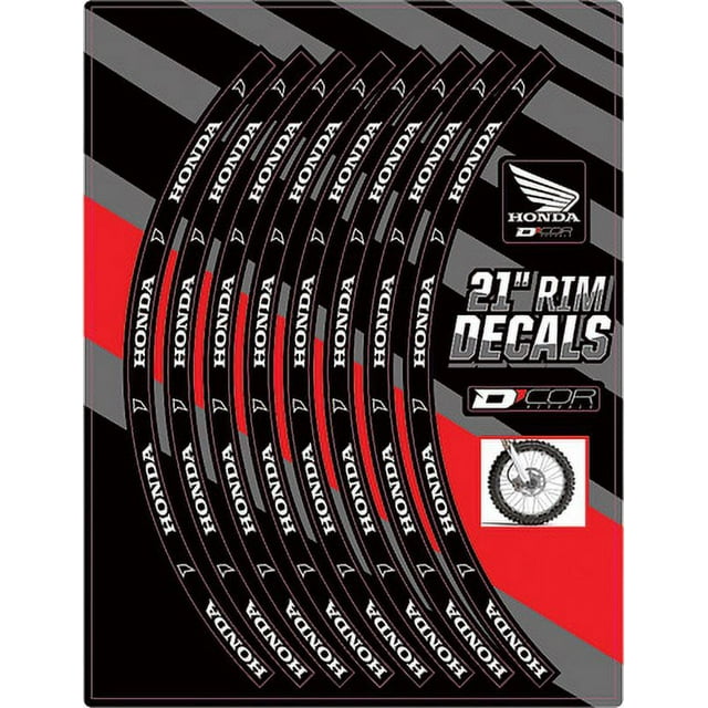D COR Rim Decals 21" Honda Logos Front 40-80-200 - Walmart.com