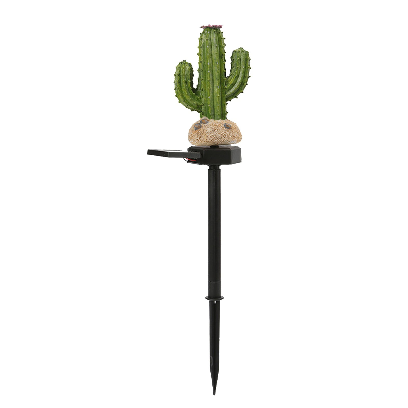 D Cactus Design Solar Pathway Lights Auto-On Dusk Sensor 8-Hour Runtime ...