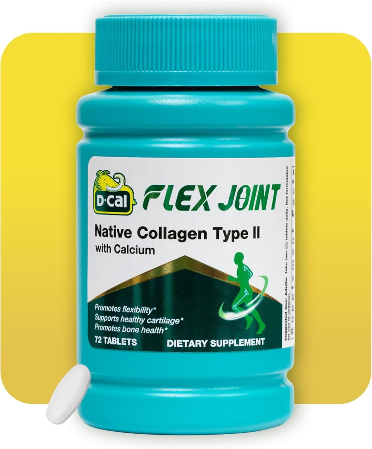 D-Cal Flex Joint Support Supplement with Collavant® n2 Type II Collagen ...