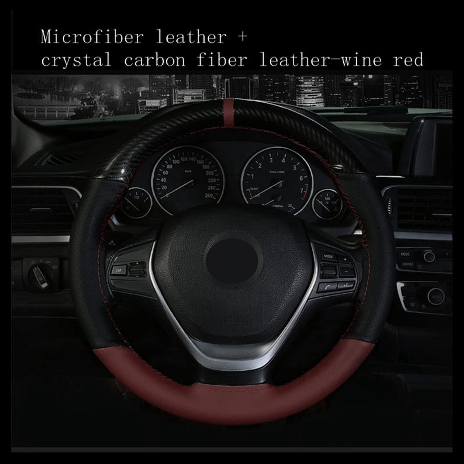 (D)Car Steering Wheel Cover With Needles and Thread 8 Colors DIY 37cm ...