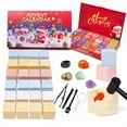 D Christmas Advent Crystal Calendar 24 Grids Dig Kit Raw And Tumbled ...