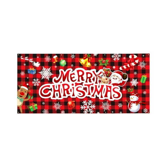 D Christmas Garage Door Banners Style D Large Holiday Yard Door Cover ...