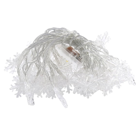 D Christmas Lights Snowflake String 20 Led 2 Meters Battery Operated ...
