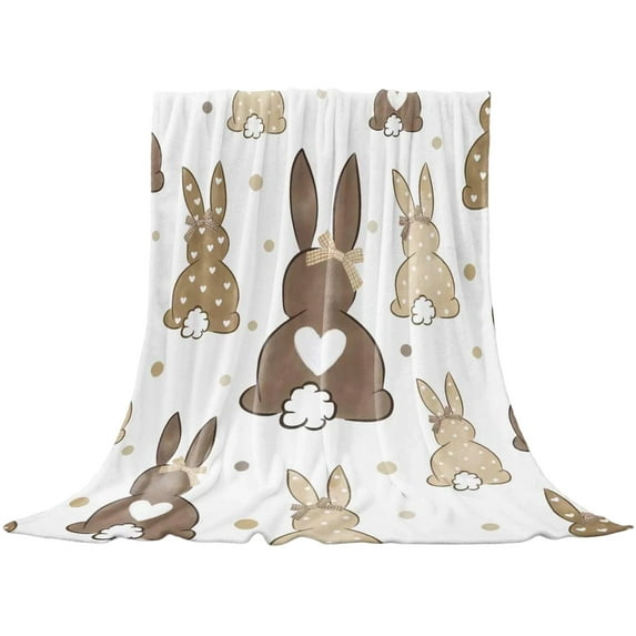 D Classic Black White Easter Blanket For Sofa Bed And Couch Decor 51 ...