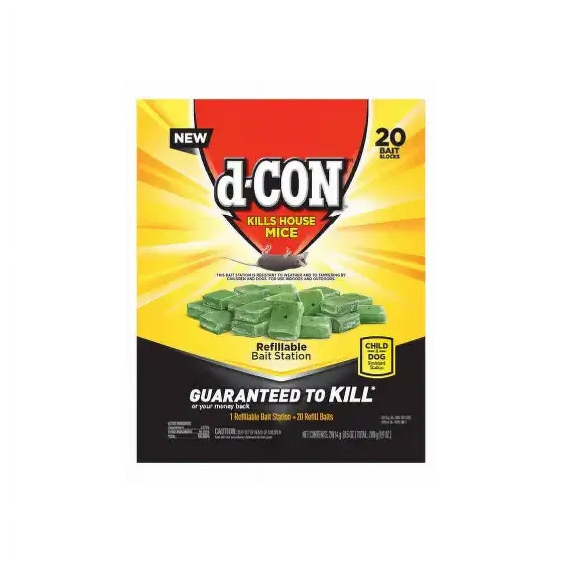 D Con 98345 Refillable Mice Bait Station with 20 Refills, Each ...