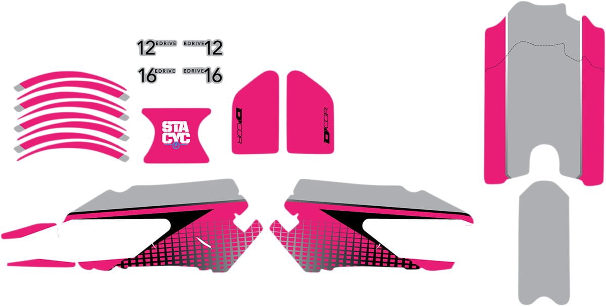 D'Cor Visuals 12/16 eDRIVE Pink Graphics Kit (10-80-203) - Walmart.com