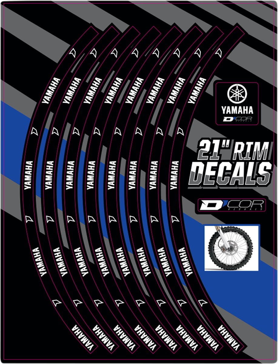 D'Cor Visuals 21" Front Rim Yamaha Decal Kit (40-80-208) - Walmart.com