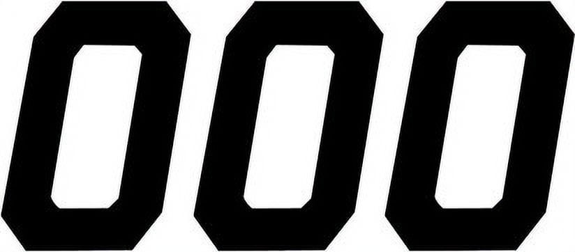 D'Cor Visuals 4" Black Race Number 0 Decal 3 Pack (45-33-0) - Walmart.com
