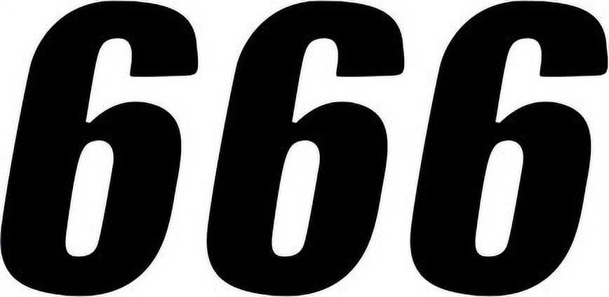 D'Cor Visuals 4" Black SX Number 6 Decal 3 Pack (45-24-6) - Walmart.com