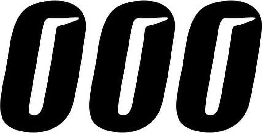 D'Cor Visuals 4" Black Slash Number 0 Decal 3 Pack (45-27-0) - Walmart.com