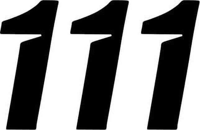 D'Cor Visuals 4" Black Slash Number 1 Decal 3 Pack (45-27-1) - Walmart.com