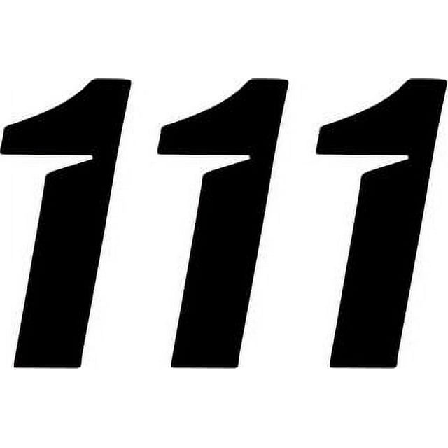 D'Cor Visuals 4" Black Slash Number 1 Decal 3 Pack (45-27-1) - Walmart.com