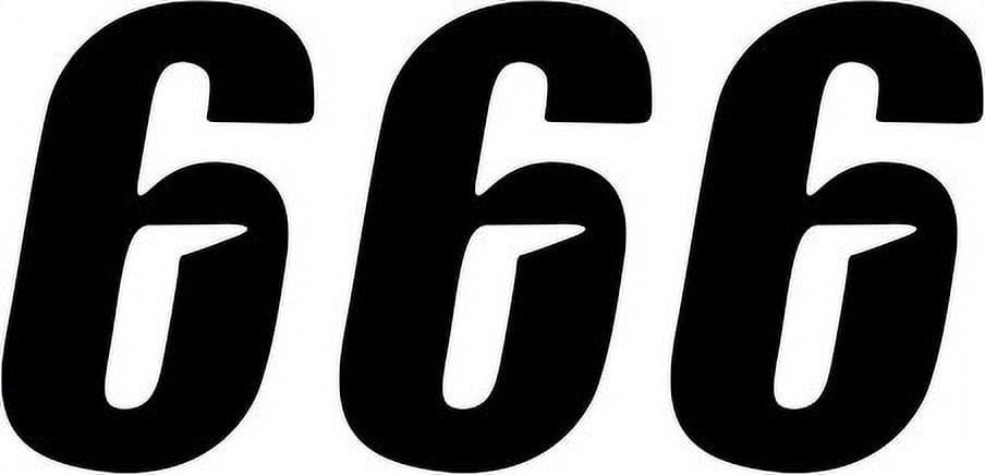 D'Cor Visuals 4" Black Slash Number 6 Decal 3 Pack (45-27-6) - Walmart.com