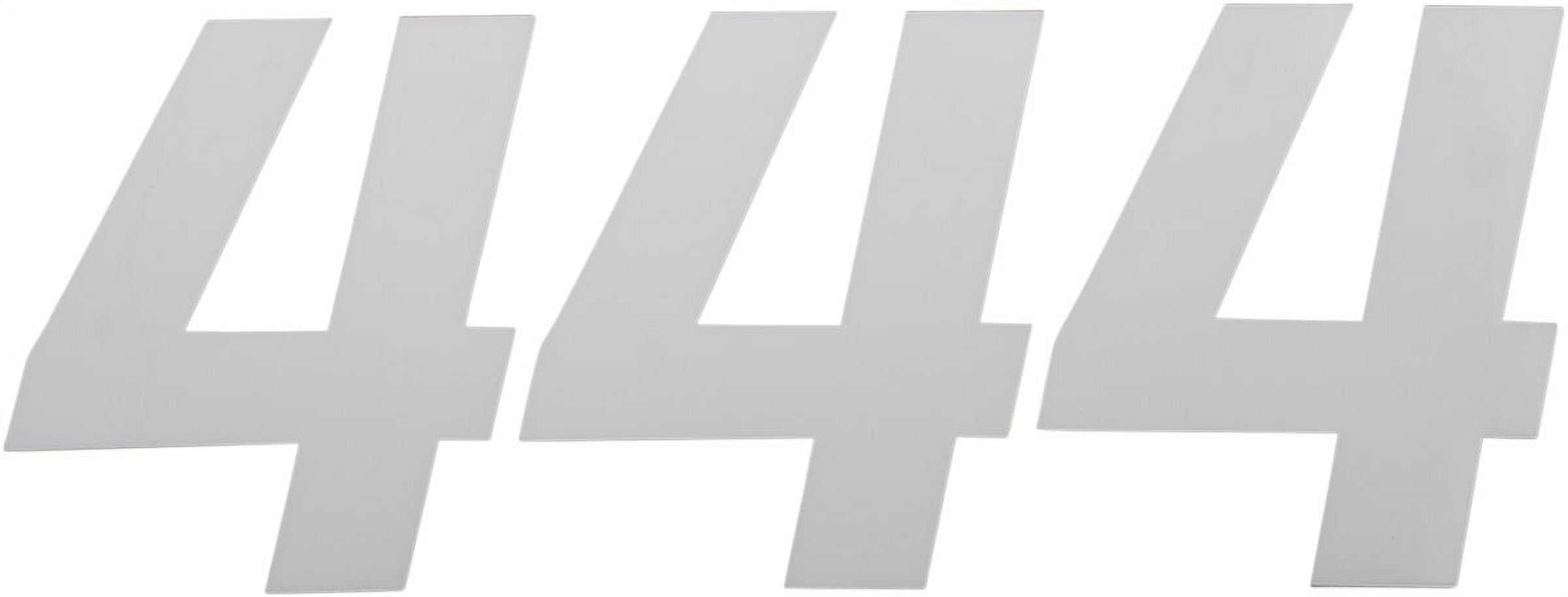 D'Cor Visuals 4" White Race Number 4 Decal 3 Pack (45-34-4) - Walmart.com