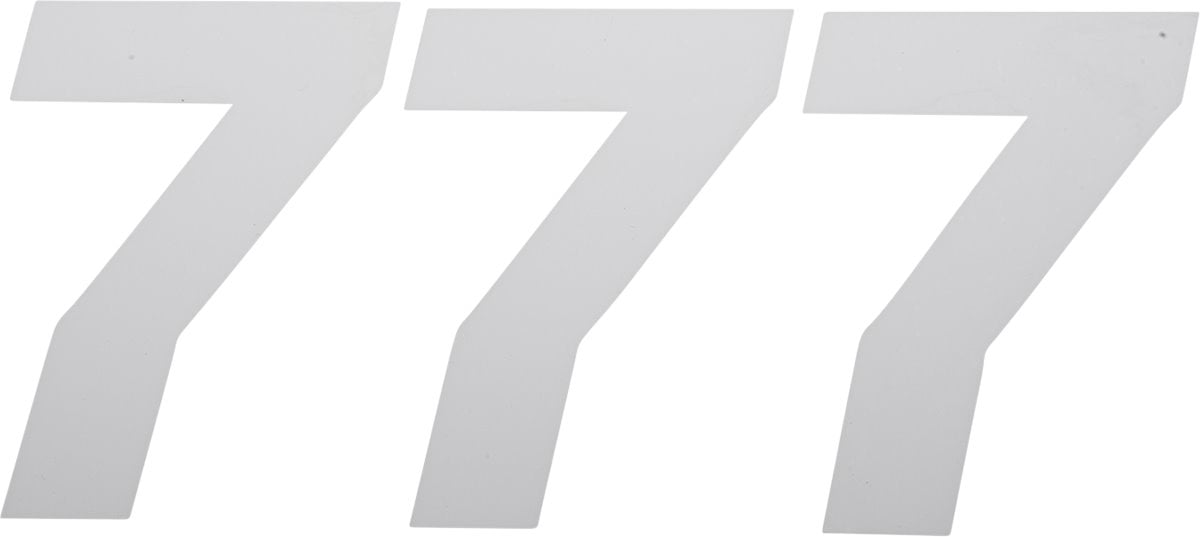 D'Cor Visuals 4" White Race Number 7 Decal 3 Pack (45-34-7) - Walmart.com