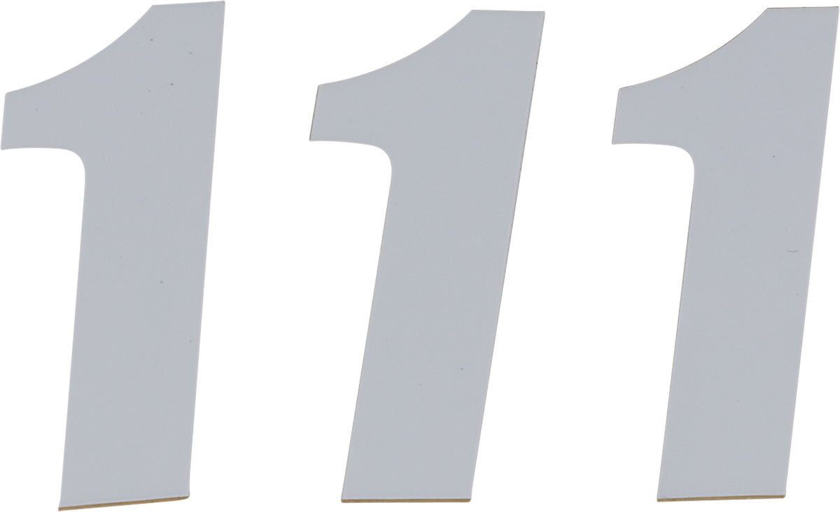 D'Cor Visuals 4" White SX Number 1 Decal 3 Pack (45-14-1) - Walmart.com