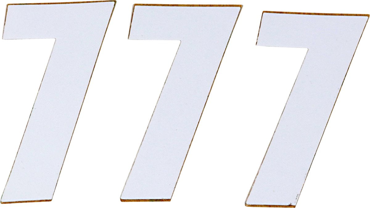 D'Cor Visuals 4" White SX Number 7 Decal 3 Pack (45-14-7) - Walmart.com
