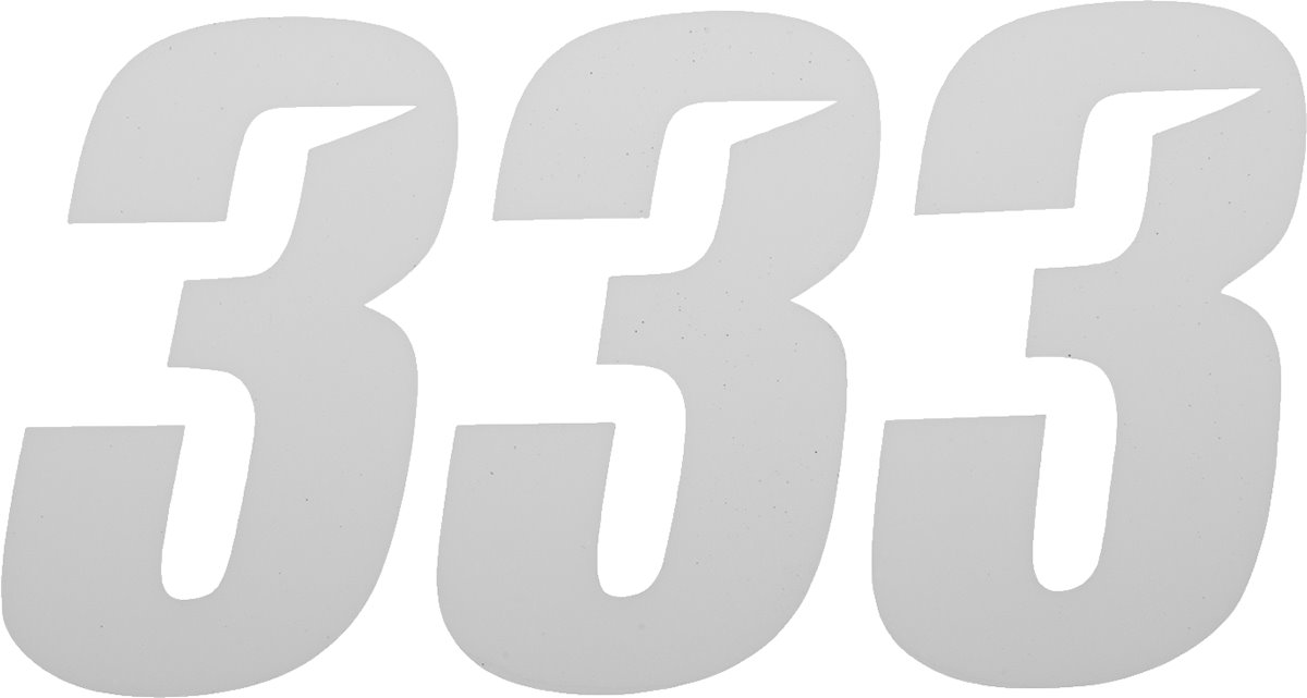 D'Cor Visuals 4" White Slash Number 3 Decal 3 Pack (45-28-3) - Walmart.com