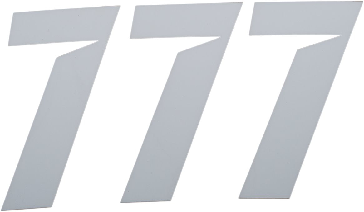 D'Cor Visuals 4" White Slash Number 7 Decal 3 Pack (45-28-7) - Walmart.com