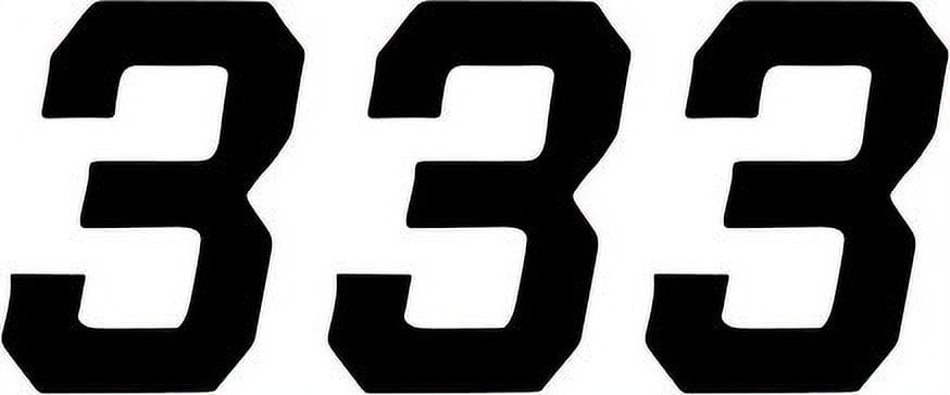 D'Cor Visuals 6" Black Race Number 3 Decal 3 Pack (45-35-3) - Walmart.com