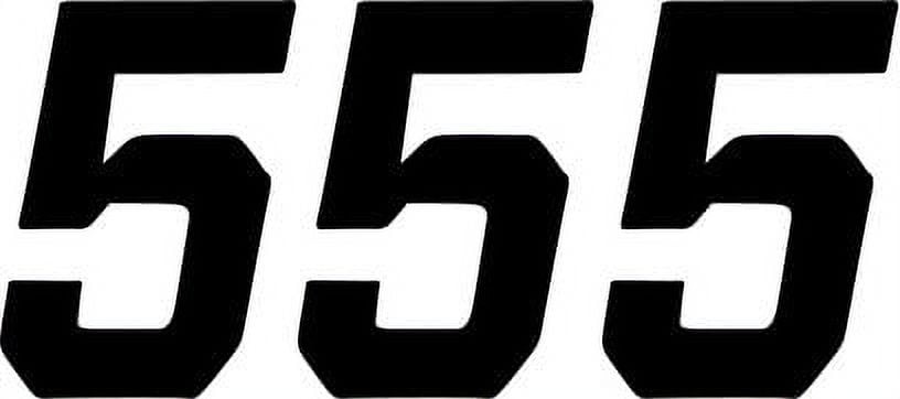 D'Cor Visuals 6" Black Race Number 5 Decal 3 Pack (45-35-5) - Walmart.com