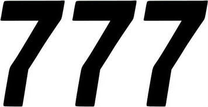 D'Cor Visuals 6" Black Race Number 7 Decal 3 Pack (45-35-7) - Walmart.com