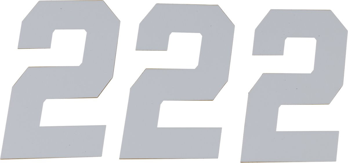 D'Cor Visuals 6" White Race Number 2 Decal 3 Pack (45-36-2) - Walmart.com