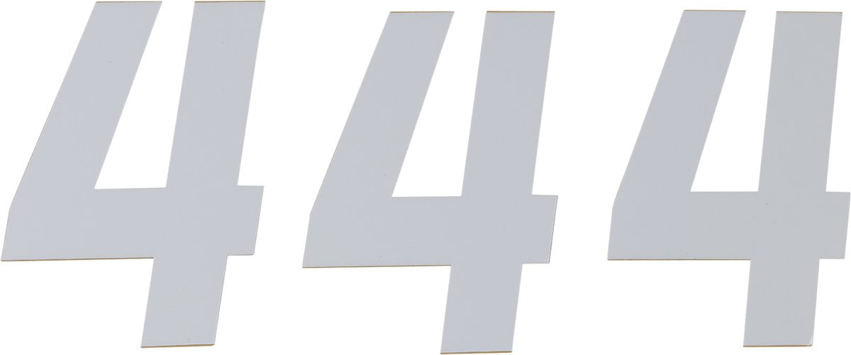 D'Cor Visuals 6" White Race Number 4 Decal 3 Pack (45-36-4) - Walmart.com