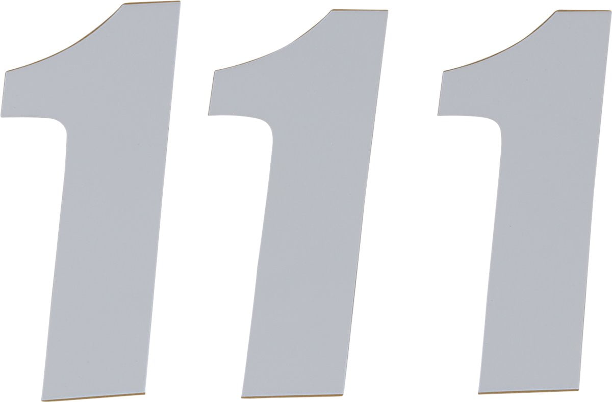 D'Cor Visuals 6" White SX Number 1 Decal 3 Pack (45-16-1) - Walmart.com