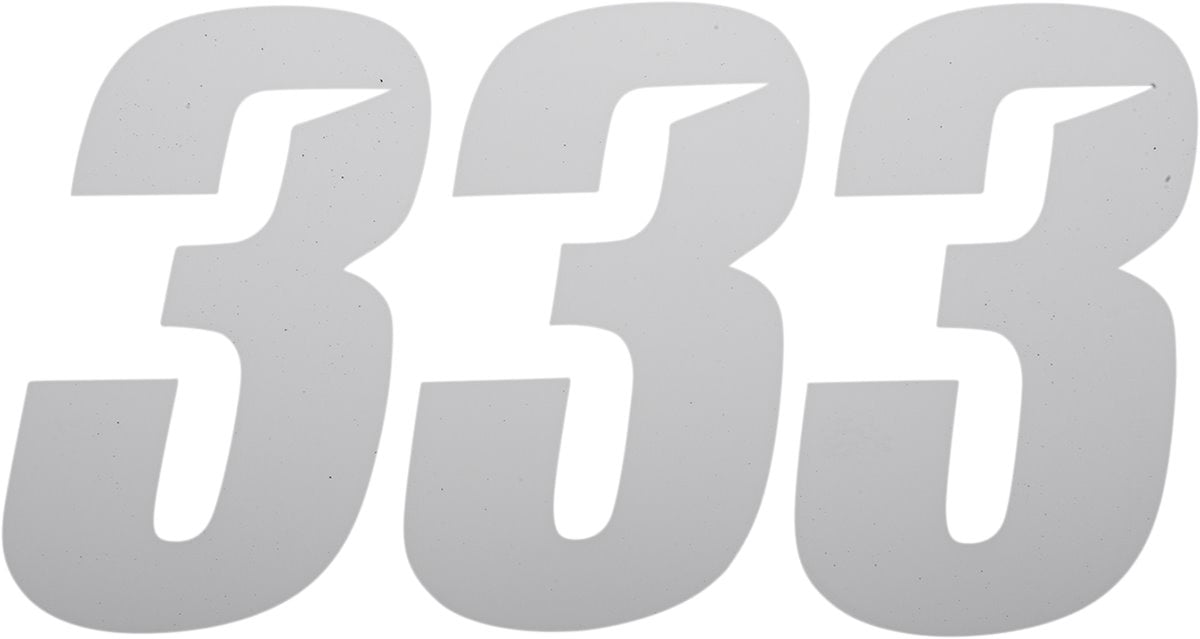 D'Cor Visuals 6" White Slash Number 3 Decal 3 Pack (45-30-3) - Walmart.com