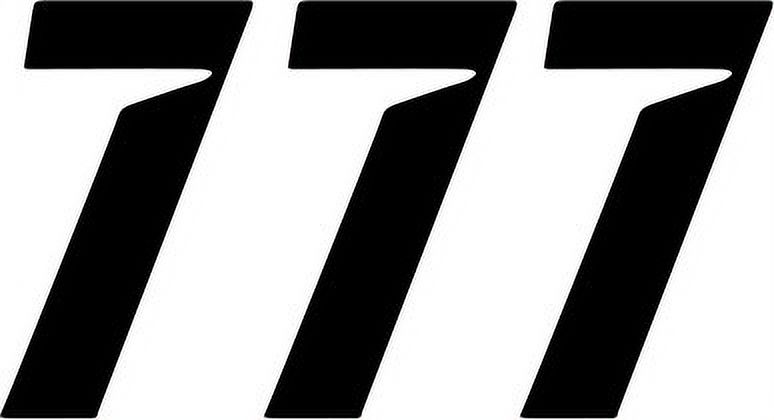 D'Cor Visuals 7" Black Slash Number 7 Decal 3 Pack (45-31-7) - Walmart.com