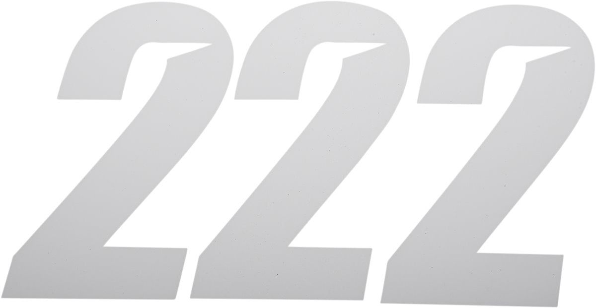 D'Cor Visuals 7" White Slash Number 2 Decal 3 Pack (45-32-2) - Walmart.com