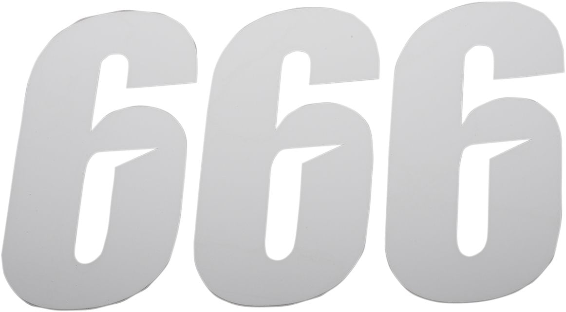 D'Cor Visuals 7" White Slash Number 6 Decal 3 Pack (45-32-6) - Walmart.com