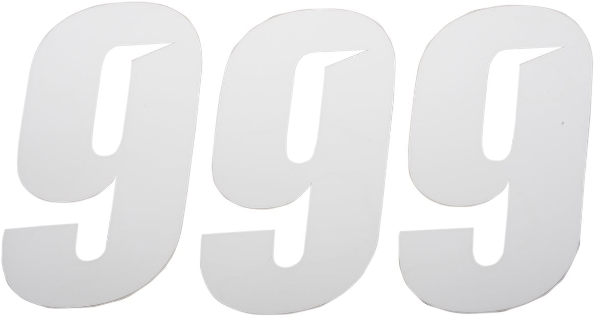 D'Cor Visuals 7" White Slash Number 9 Decal 3 Pack (45-32-9) - Walmart.com