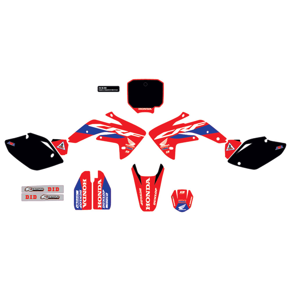 D'Cor Visuals Complete Graphics Kit Honda HRC, Black Background ...