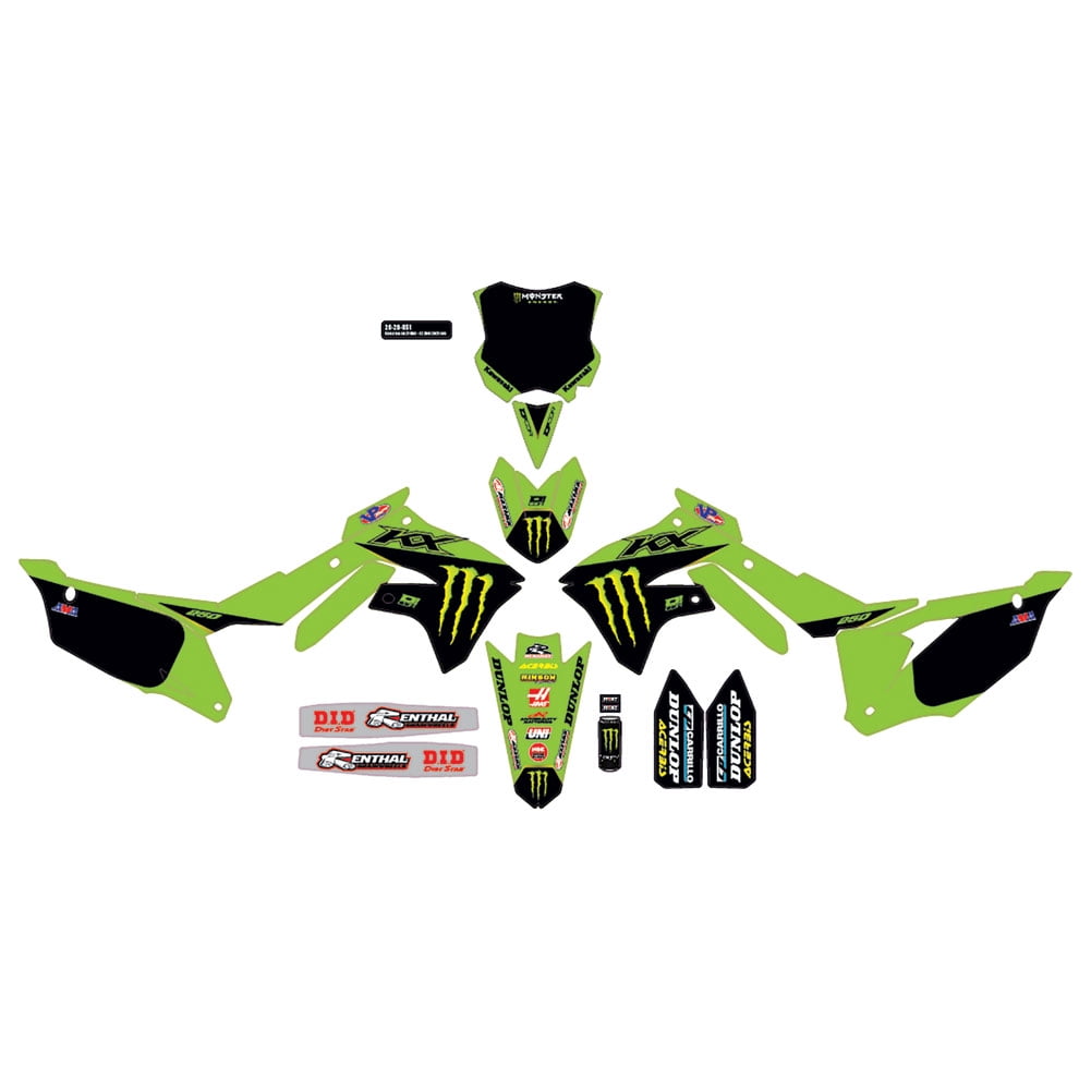 D'Cor Visuals Complete Graphics Kit for Monster Energy, Black ...