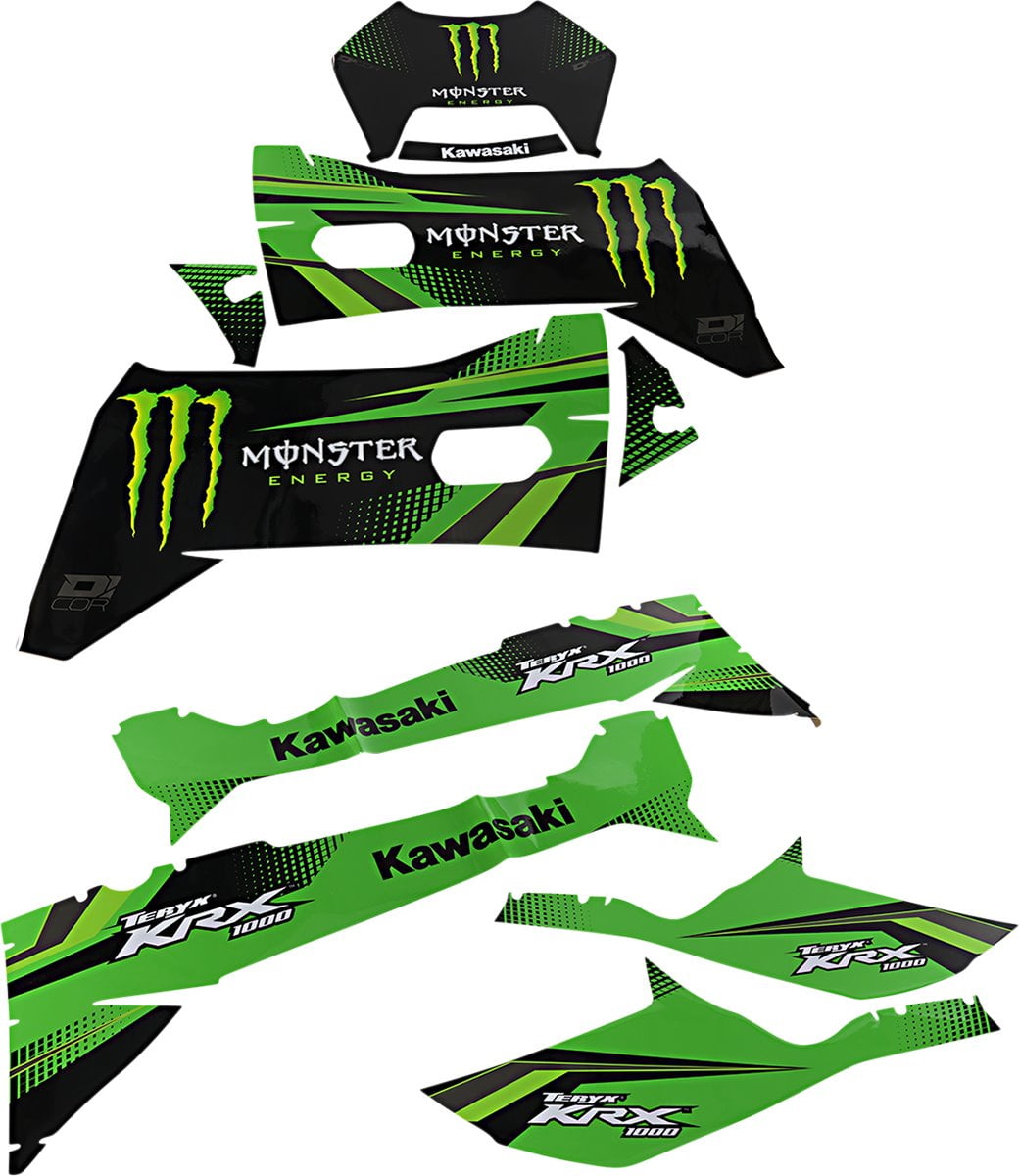 D'Cor Visuals Green Monster Energy '20 Kawasaki Teryx KRX 1000 Graphic ...