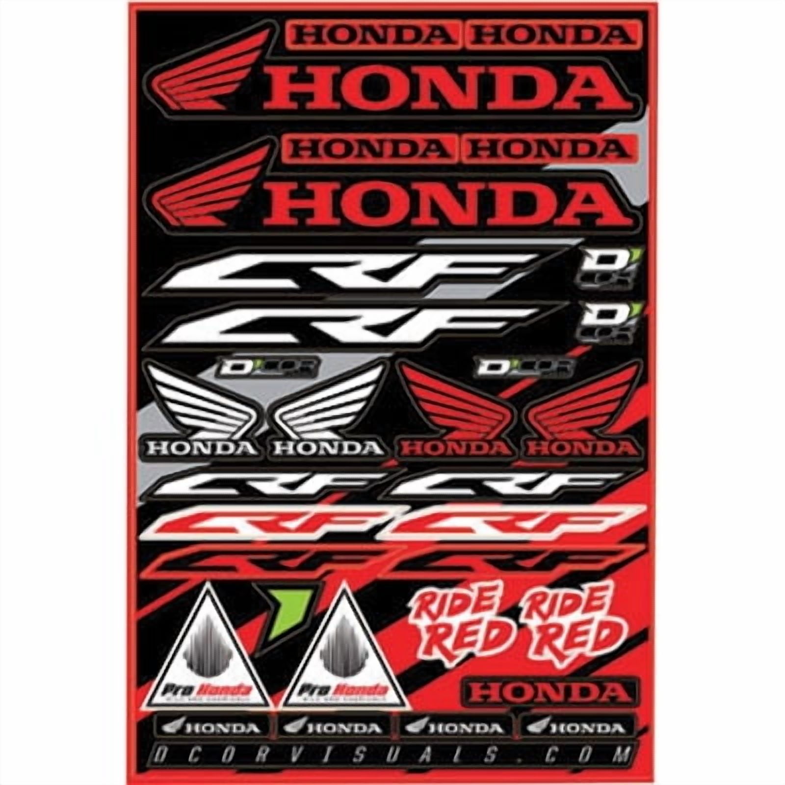 D'Cor Visuals Honda CRF Decal Sheet - Walmart Business Supplies